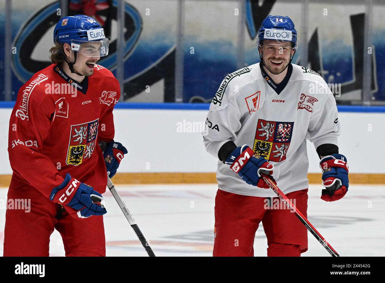 Brno, Czech Republic. 30th Apr, 2024. David Tomasek, left, and Filip ...