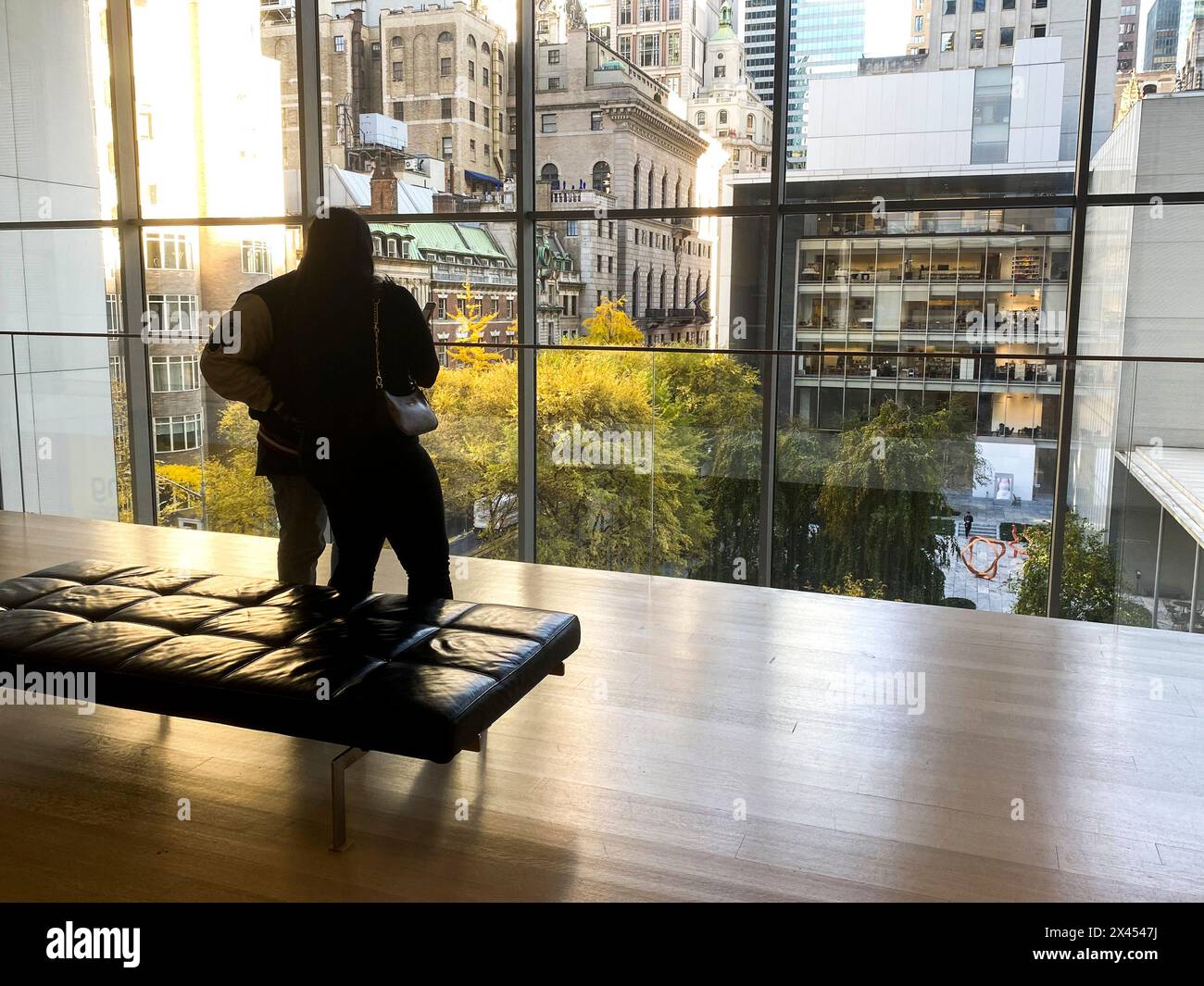 General view inside the MOMA museum of art in New York City, on ...