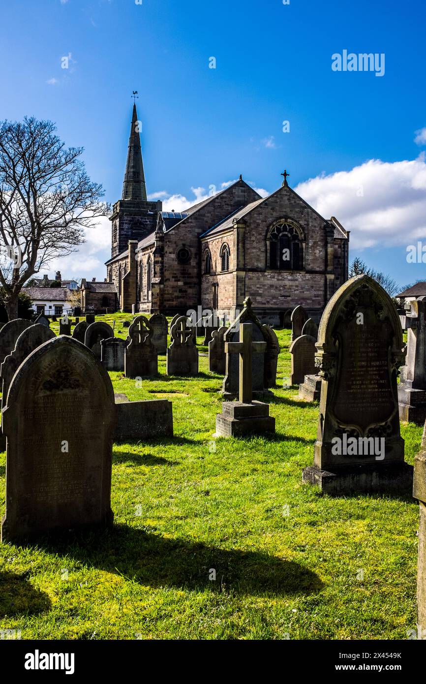 View of St. Cuthberts Church in the village of Churchtown Stock Photo ...