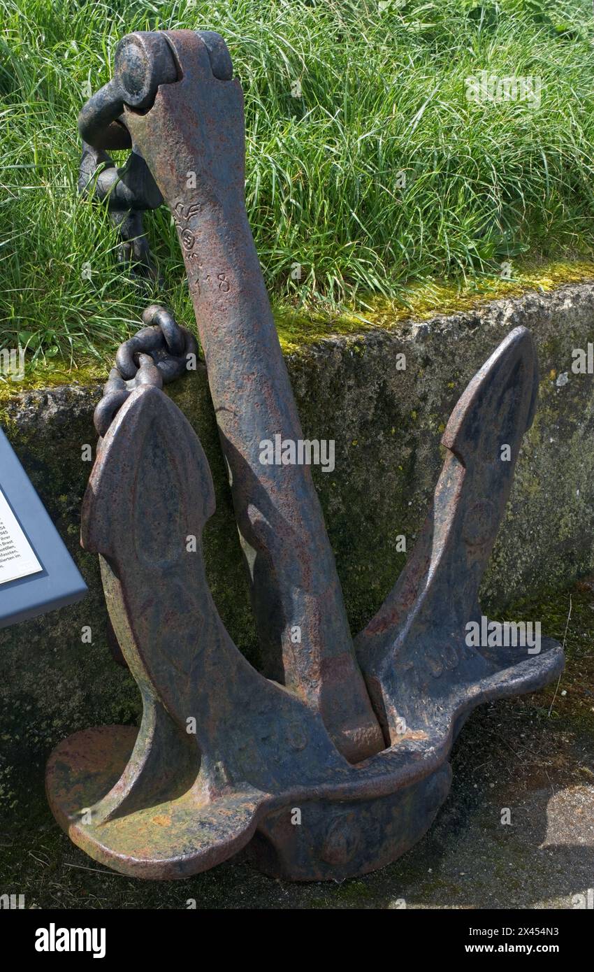 Plougonvelin, France - Apr 7, 2024: U-boot type VII C anchor. Graf Spee ...