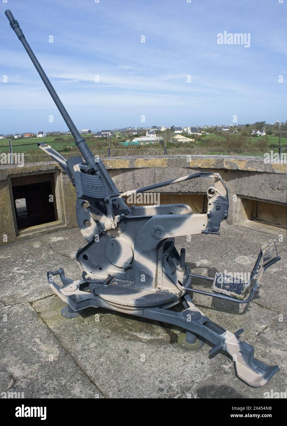 Plougonvelin, France - Apr 7, 2024: Flak 30 20mm anti aircraft gun ...