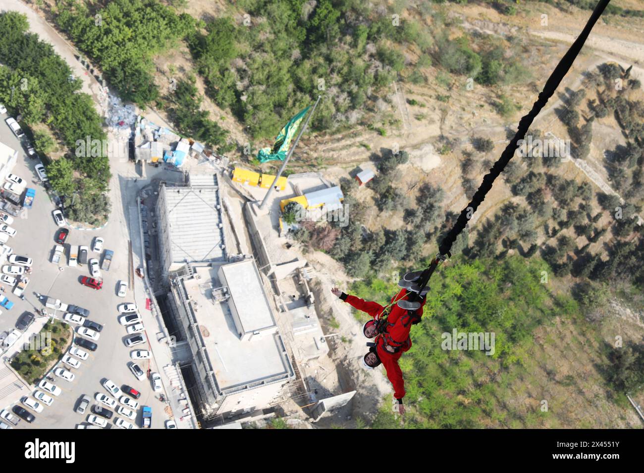 Tehran, Iran. 29th Apr, 2024. Iranian women jump together from the 280 ...