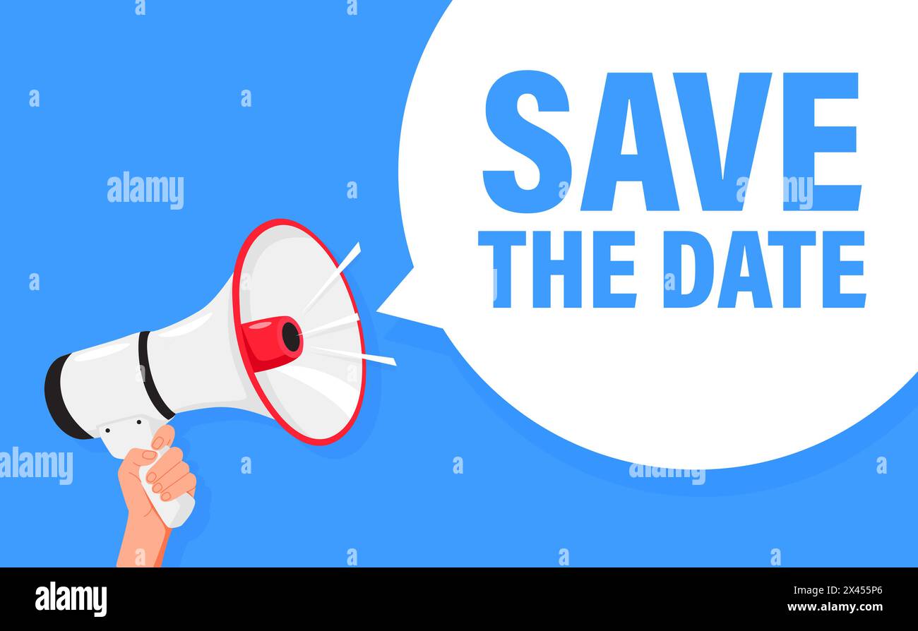 Red megaphone reminder illustration hi-res stock photography and images ...