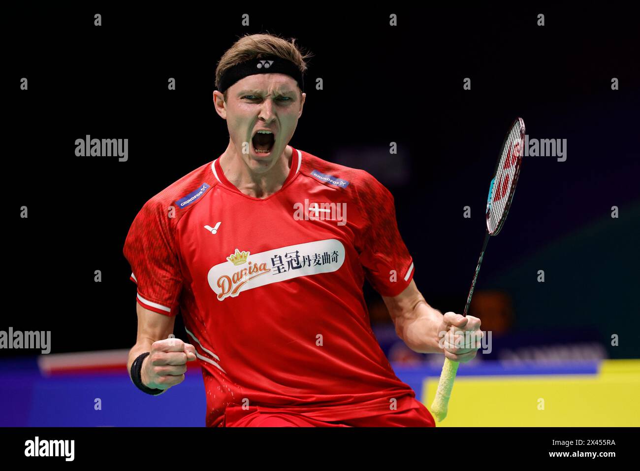 Chengdu, China's Sichuan Province. 30th Apr, 2024. Viktor Axelsen of ...