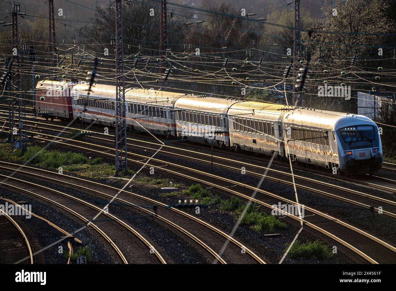 Intercity, IC train on the tracks, railroad system, railway line west ...