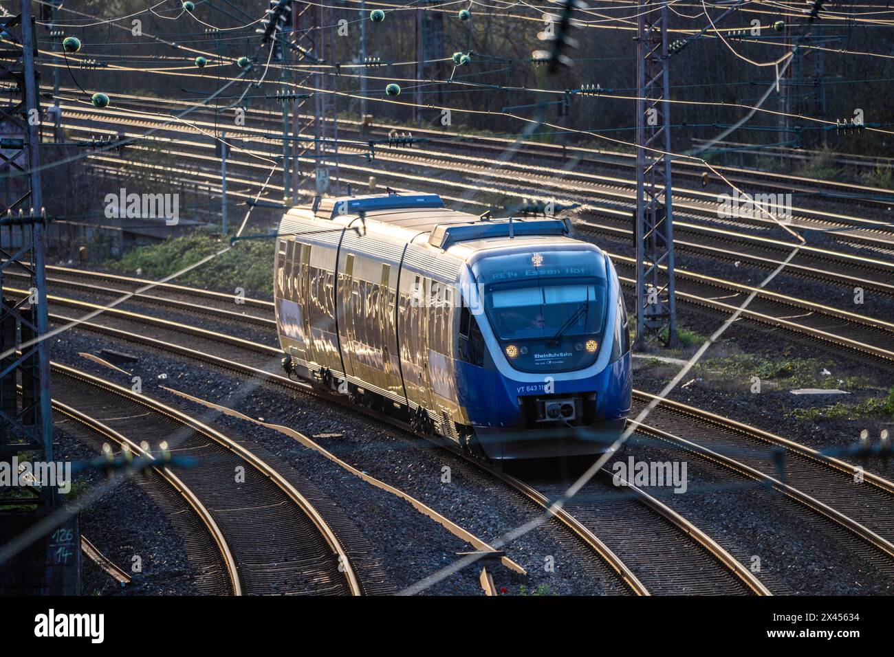 Regional express train, RE14, RheinRuhrBahn, diesel train, on the ...