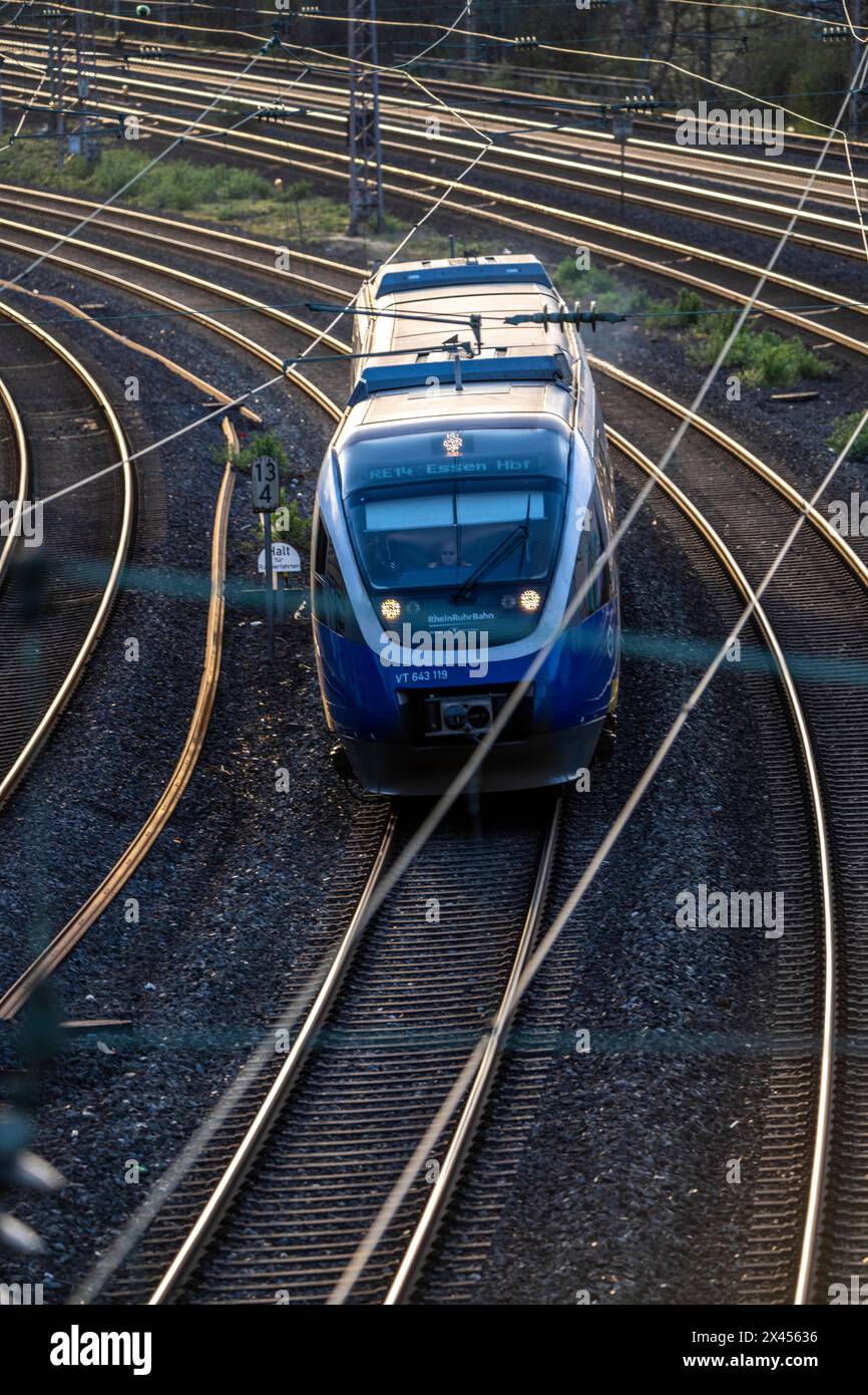 Regional express train, RE14, RheinRuhrBahn, diesel train, on the ...