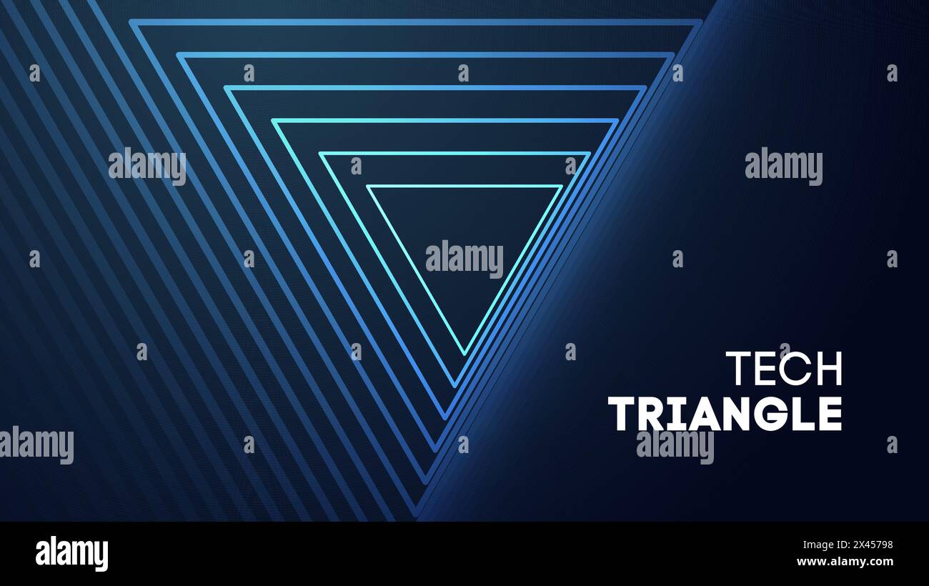 Triangle technology background. Big data tunnel Stock Vector Image ...