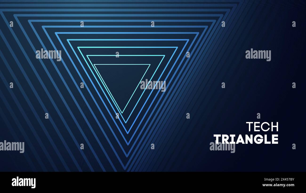 Triangle technology background. Big data tunnel Stock Vector Image & Art - Alamy