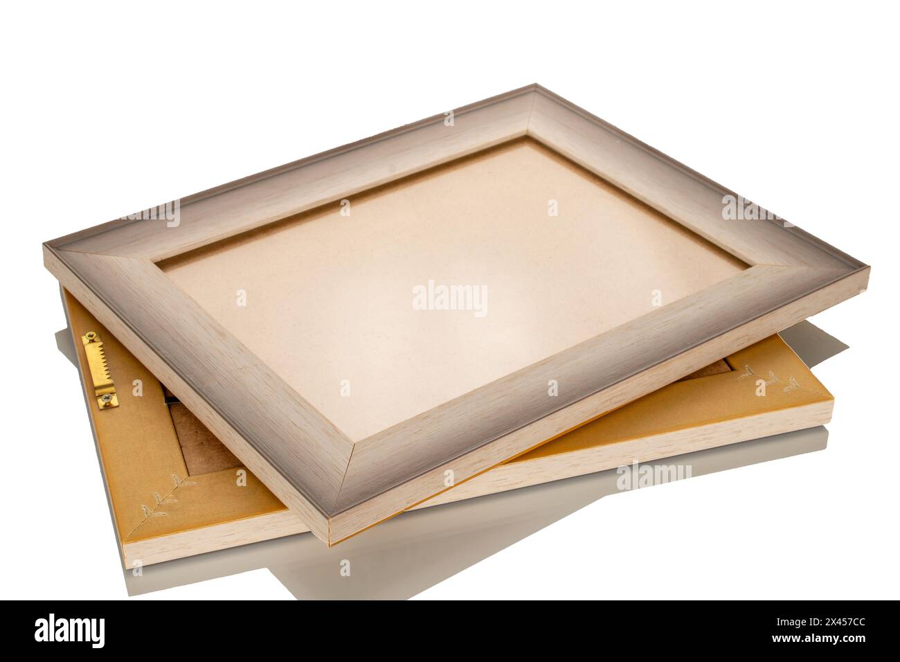 Two photo frames, macro, isolated on a white background Stock Photo - Alamy