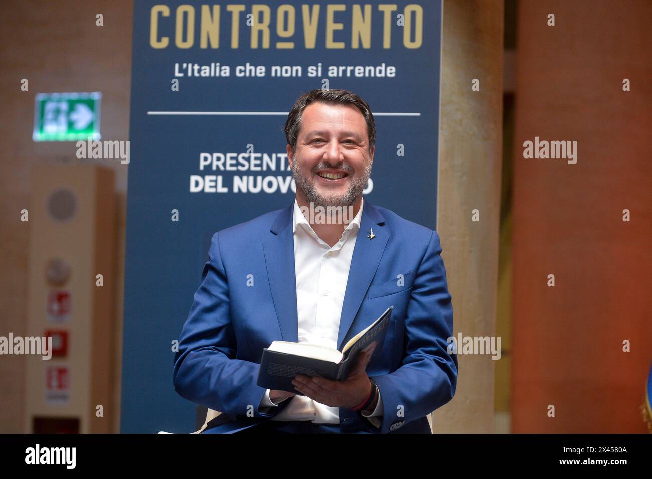 Italy, Rome, April 30, 2024 : Adriano Temple, Matteo Salvini presents ...