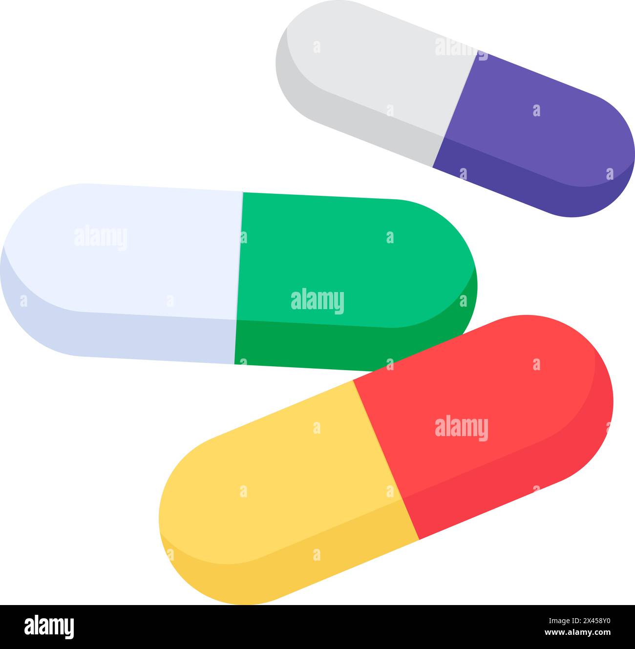 Set of tablets and capsules icon. Drug release form, medical stroked ...