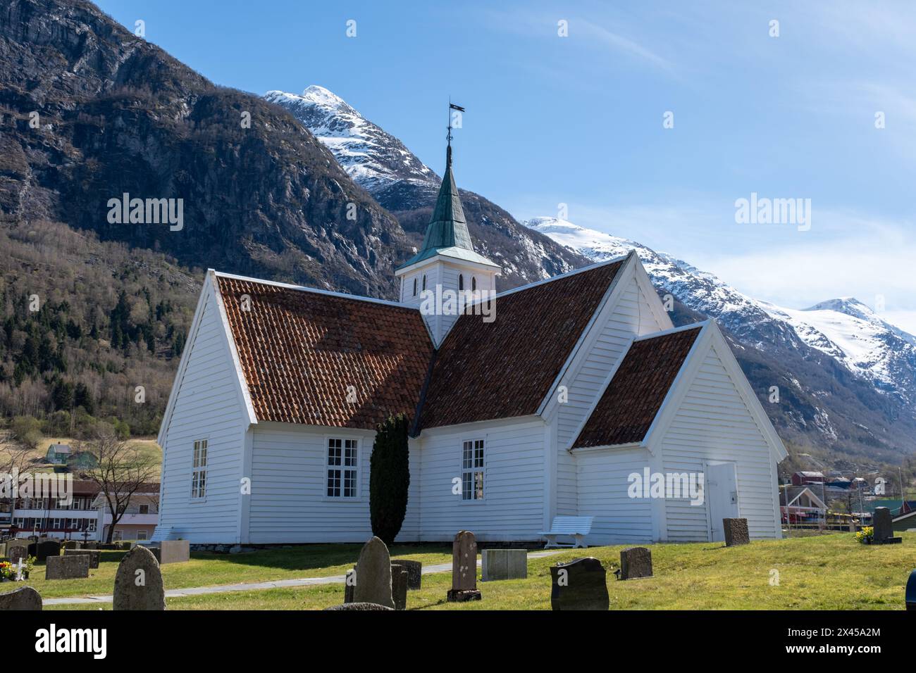 The Old Church. Olden, Norway Stock Photo - Alamy