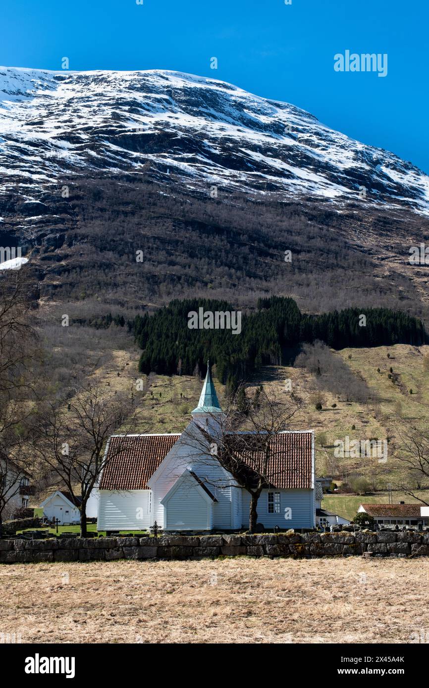 The Old Church. Olden, Norway Stock Photo - Alamy