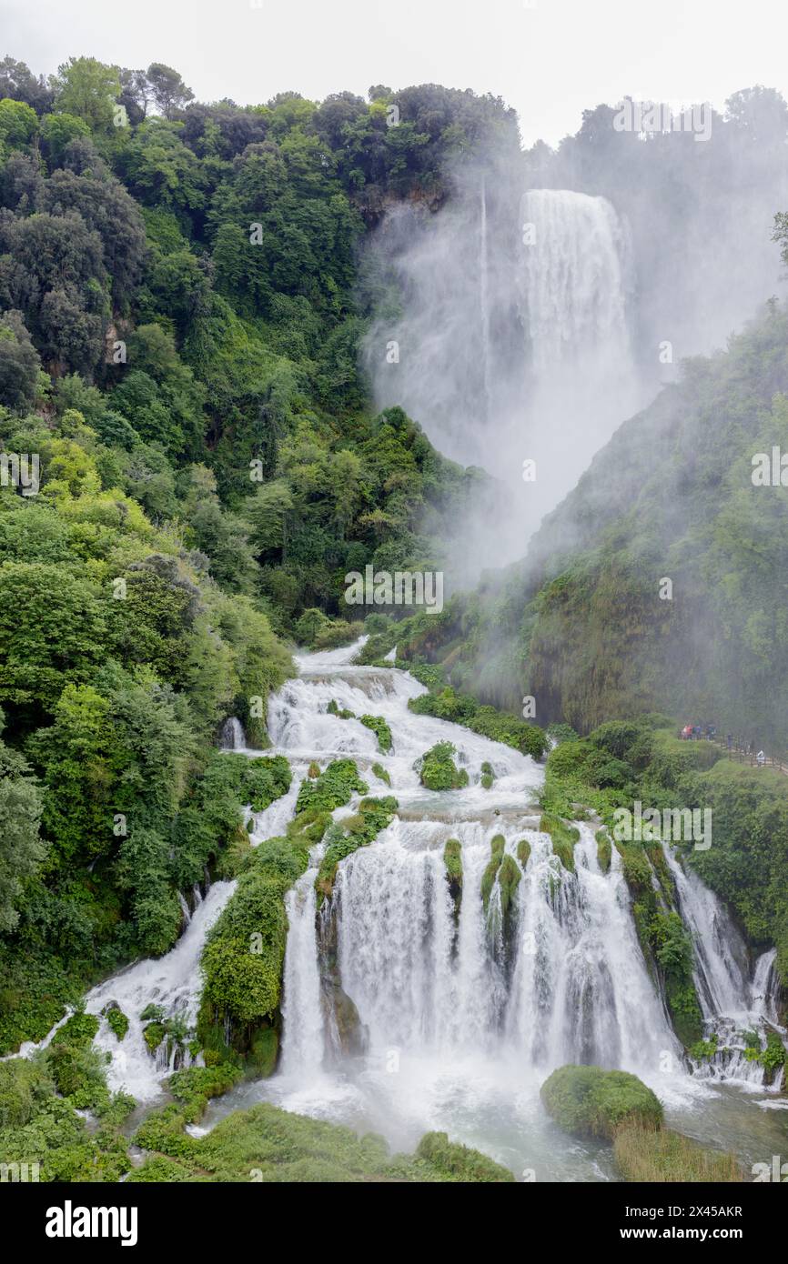 Terni, Italy - April 26, 2024: Cascata delle Marmore (Marmore Falls ...