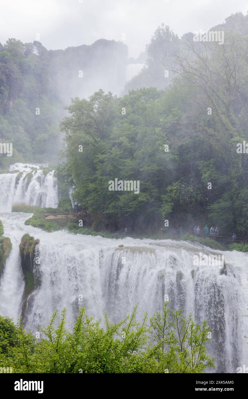 Terni, Italy - April 26, 2024: Cascata delle Marmore (Marmore Falls ...