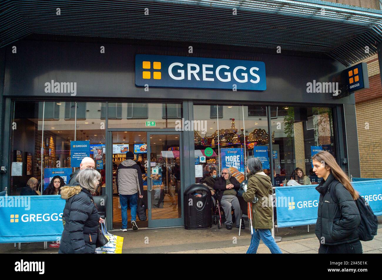 Uxbridge, UK. 27th April, 2024. A Greggs bakery in Uxbridge in the ...