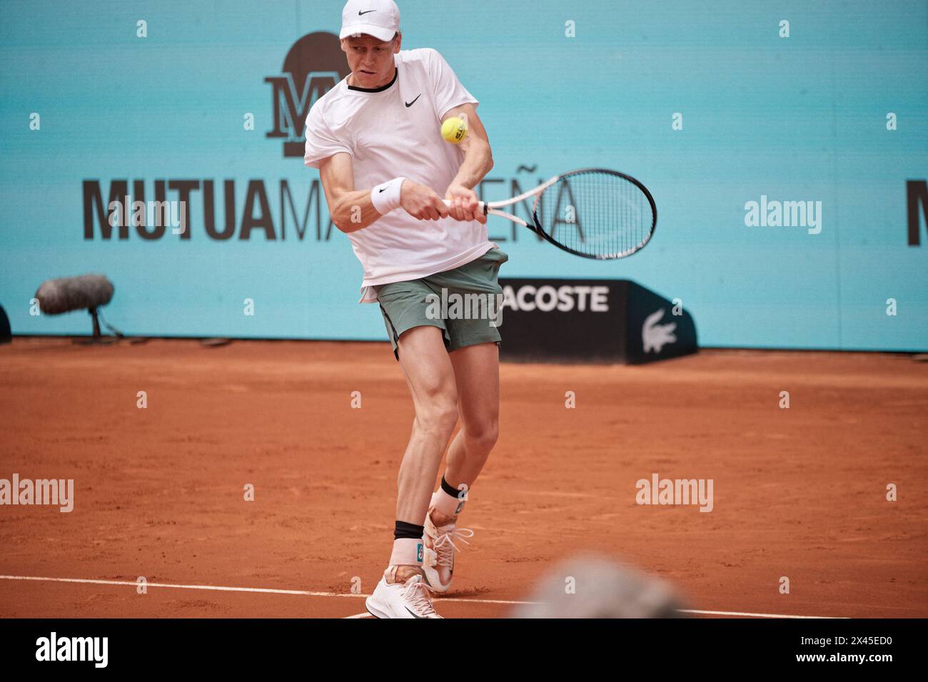 Madrid, Spain. 30th Apr, 2024. Tennis ATP: Mutua Madrid Open tennis, Round of 16, Jannik Sinner ...