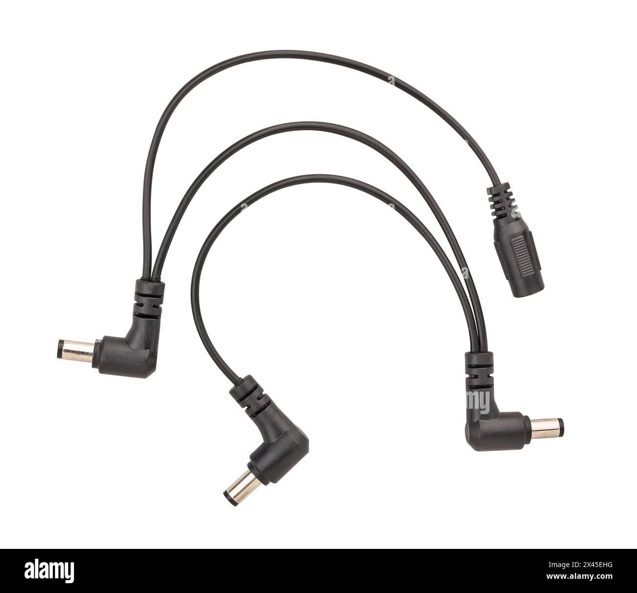 power adaptor extension cord path isolated on white Stock Photo - Alamy