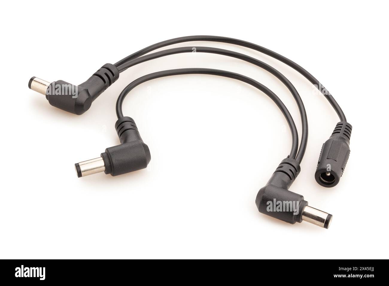 power adaptor extension cord path isolated on white Stock Photo - Alamy