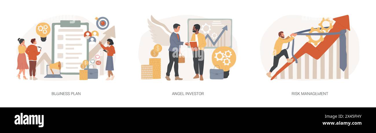 Startup development isolated concept vector illustration set Stock Vector Image & Art - Alamy