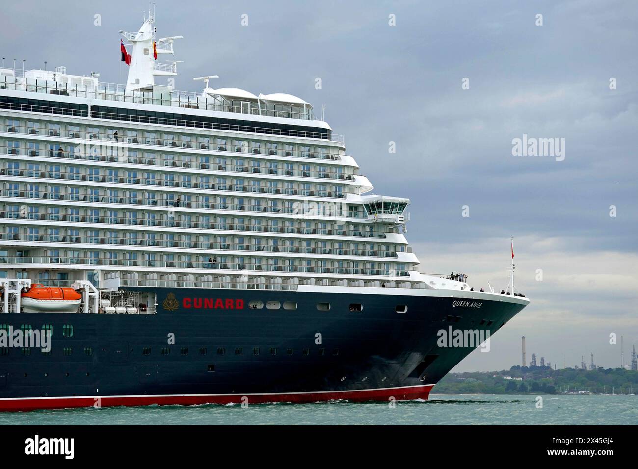 Cunard's newest cruise ship Queen Anne arrives at the City Cruise ...