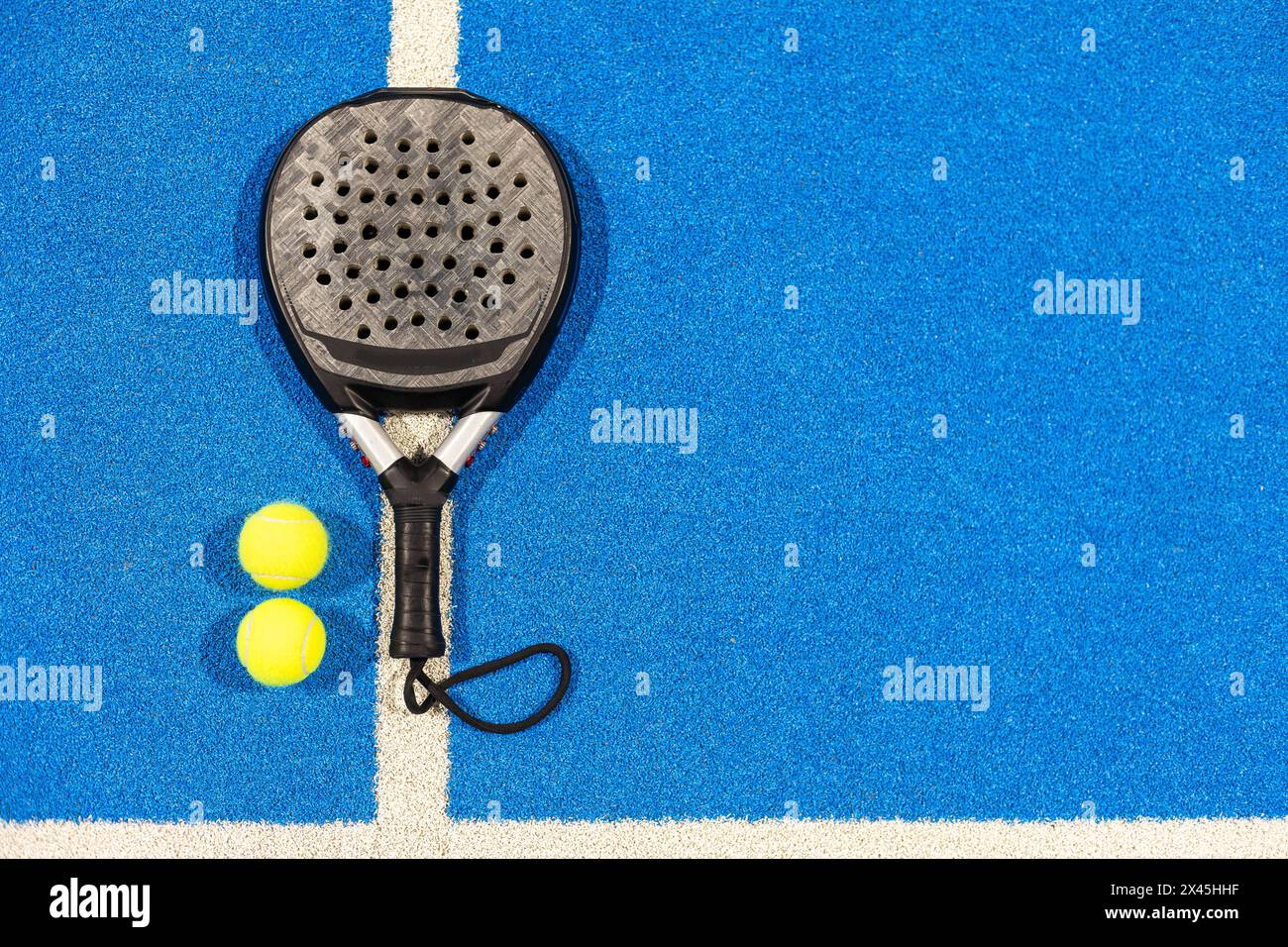 Paddle tennis objects and court Stock Photo - Alamy