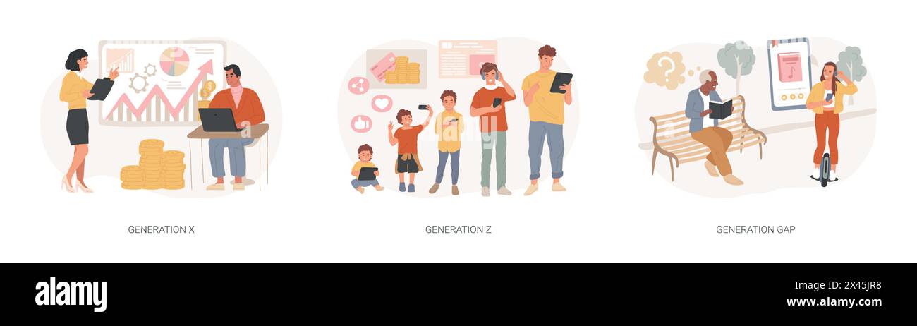 Society development isolated concept vector illustration set Stock Vector Image & Art - Alamy