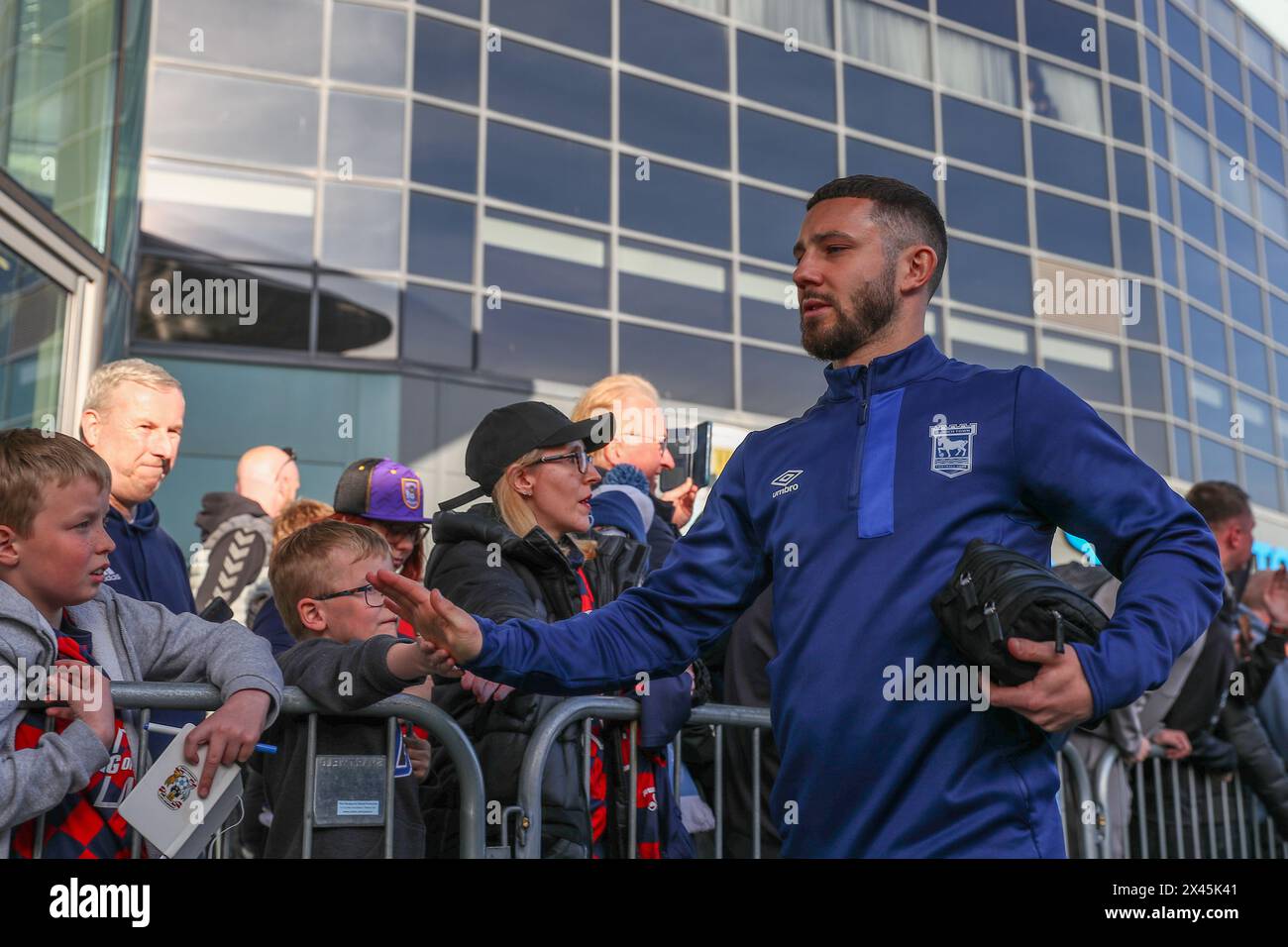 Conor Chaplin of Ipswich Town arrives during the Sky Bet Championship ...