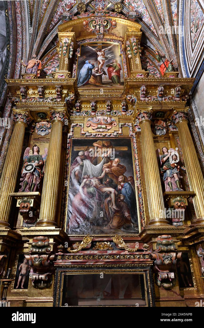 Segovia city, Cathedral (16th century, late gothic). Altarpiece in ...