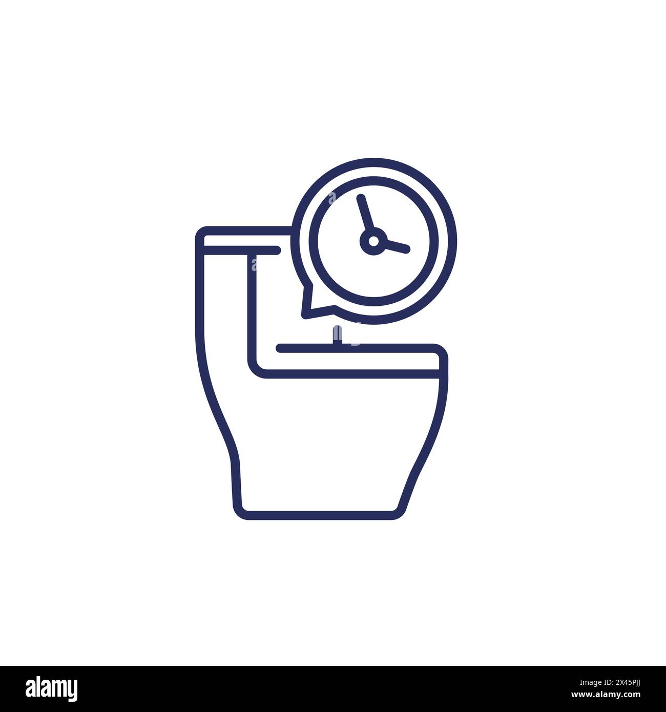 toilet time line icon on white Stock Vector Image & Art - Alamy