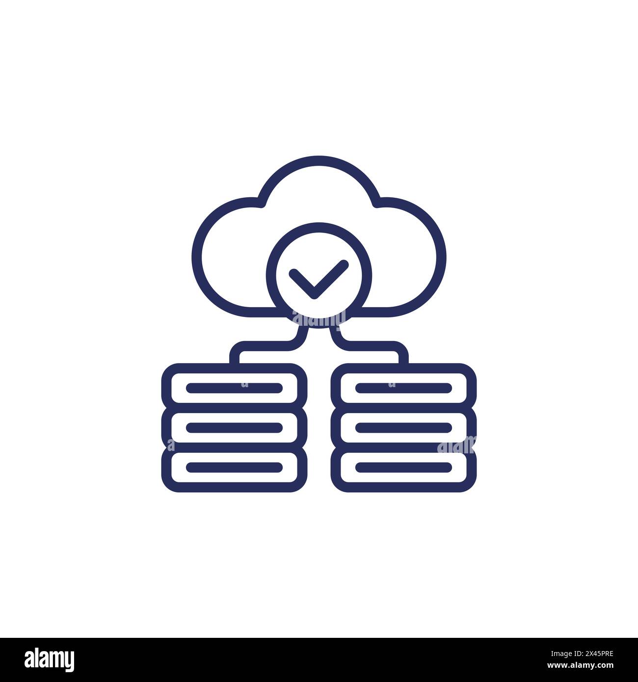 infrastructure line icon with a cloud Stock Vector Image & Art - Alamy