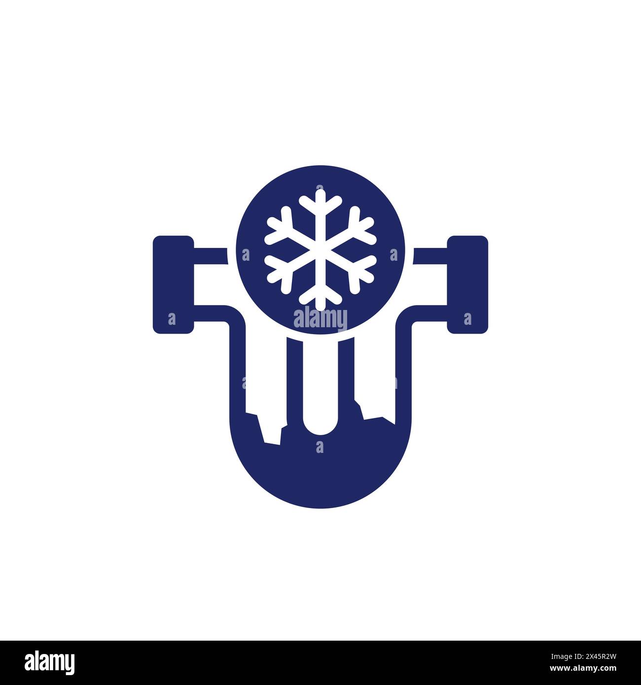 frozen pipe icon on white Stock Vector Image & Art - Alamy