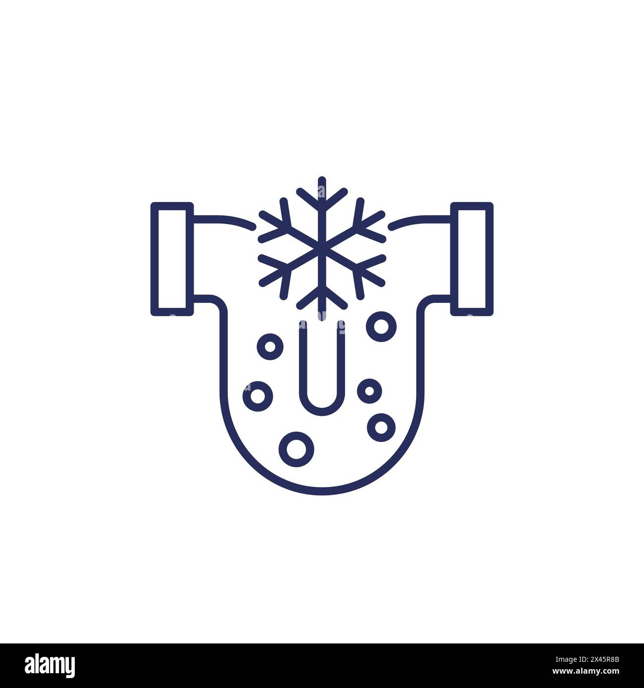frozen pipe line icon on white Stock Vector Image & Art - Alamy