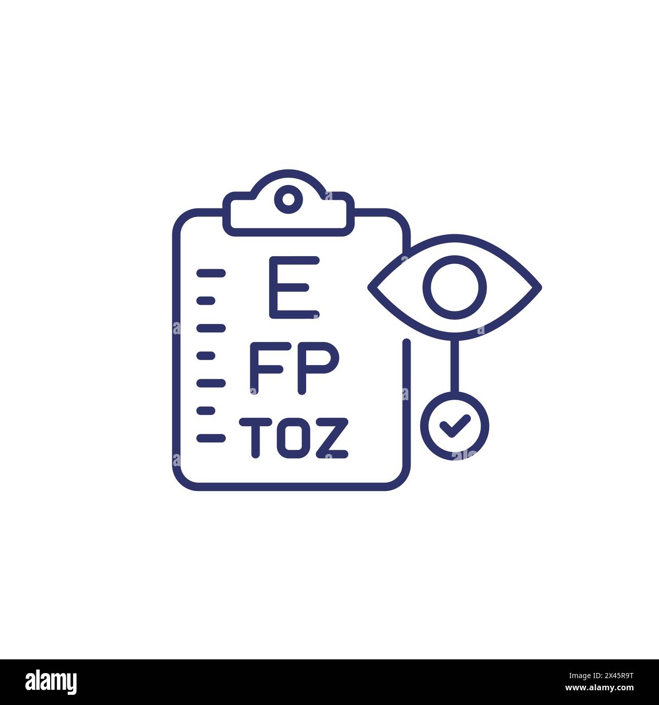 Vision acuity line icon Cut Out Stock Images & Pictures - Alamy