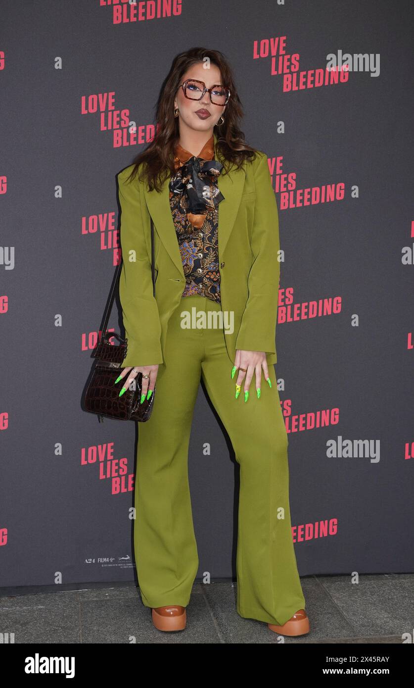 Tyra Harrison attending a gala screening of Love Lies Bleeding at the ...
