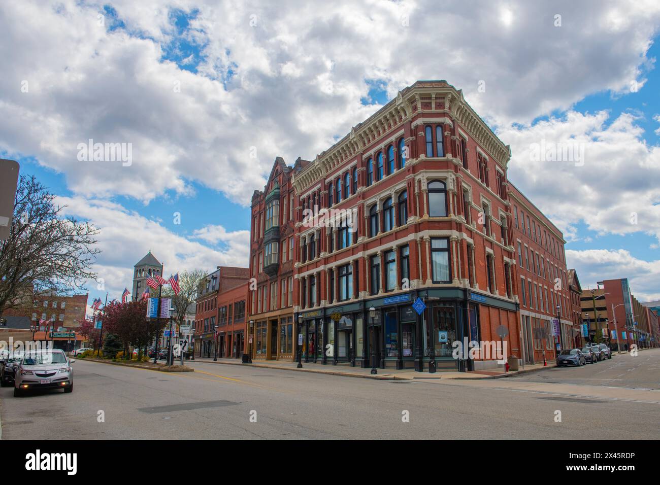 Historic commercial buildings on Central Street at Jackson Street in ...