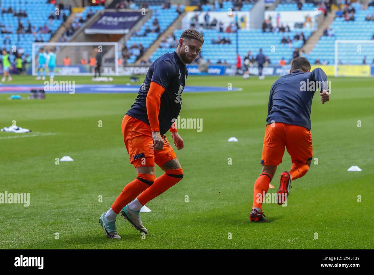 Wes Burns of Ipswich Town in the pregame warmup session during the Sky ...