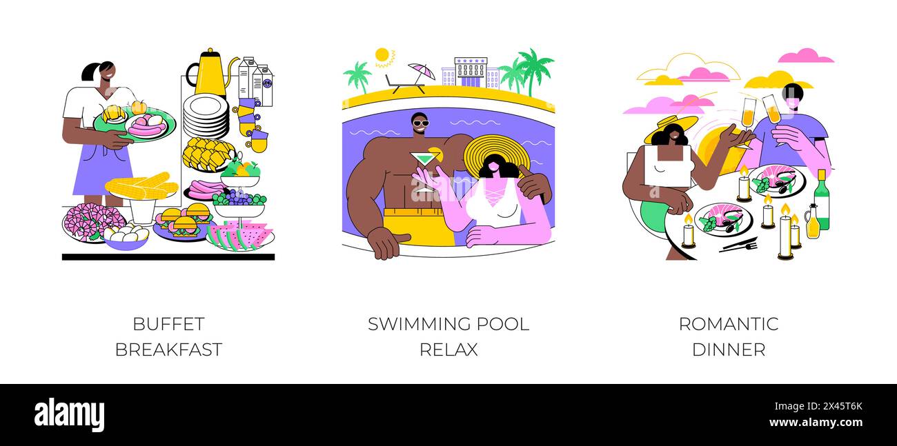 Luxury resort isolated cartoon vector illustrations Stock Vector Image ...