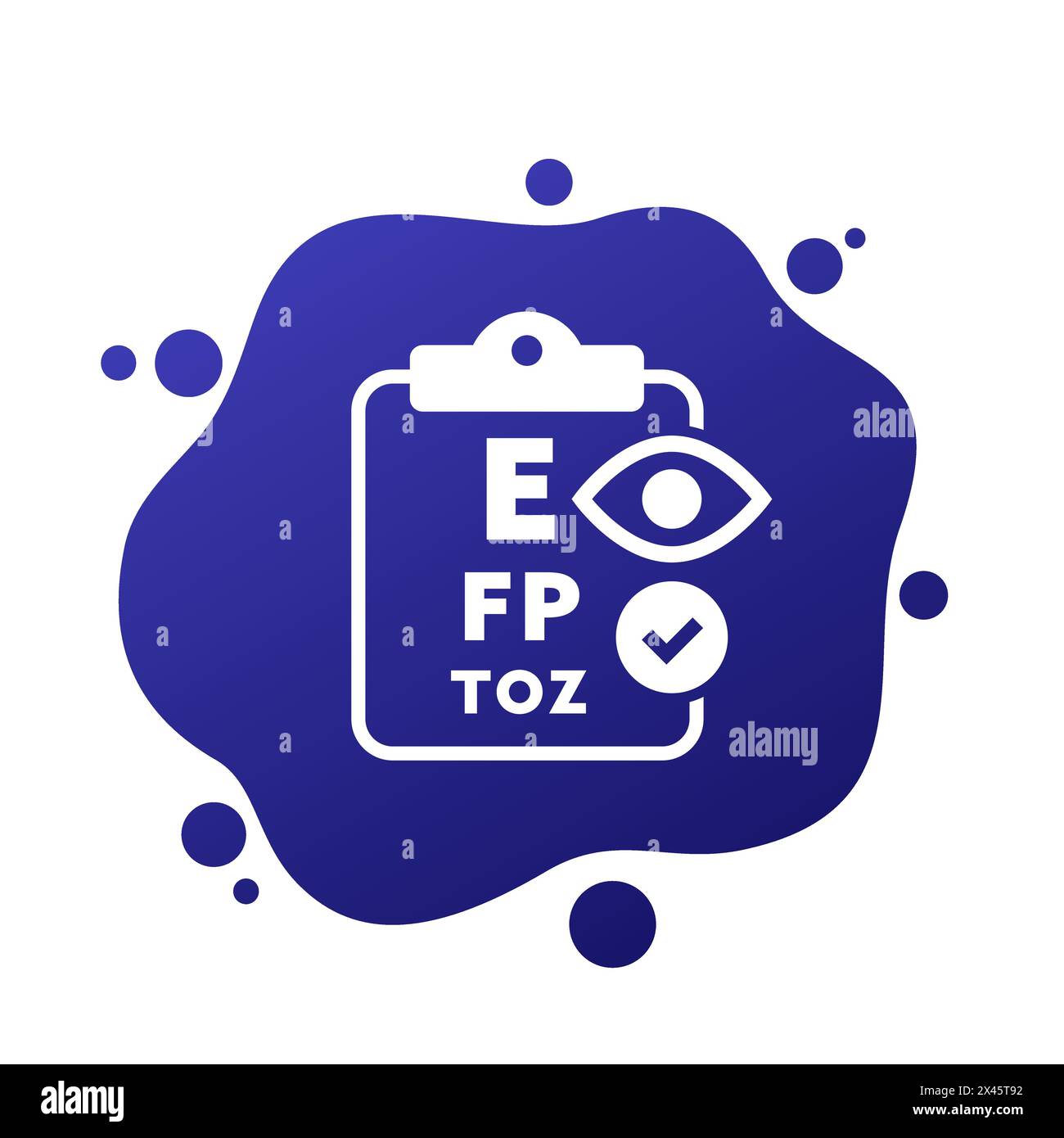 vision acuity and eyesight testing vector icon Stock Vector Image & Art ...
