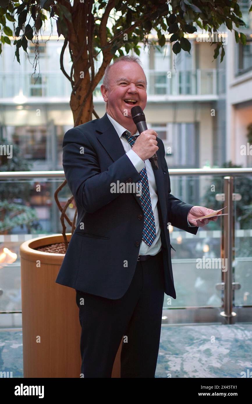 Ian Hislop making a speech at the Society of Editors' 25th anniversary ...