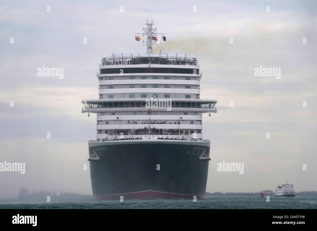 Cunard's newest cruise ship Queen Anne arrives at the City Cruise ...