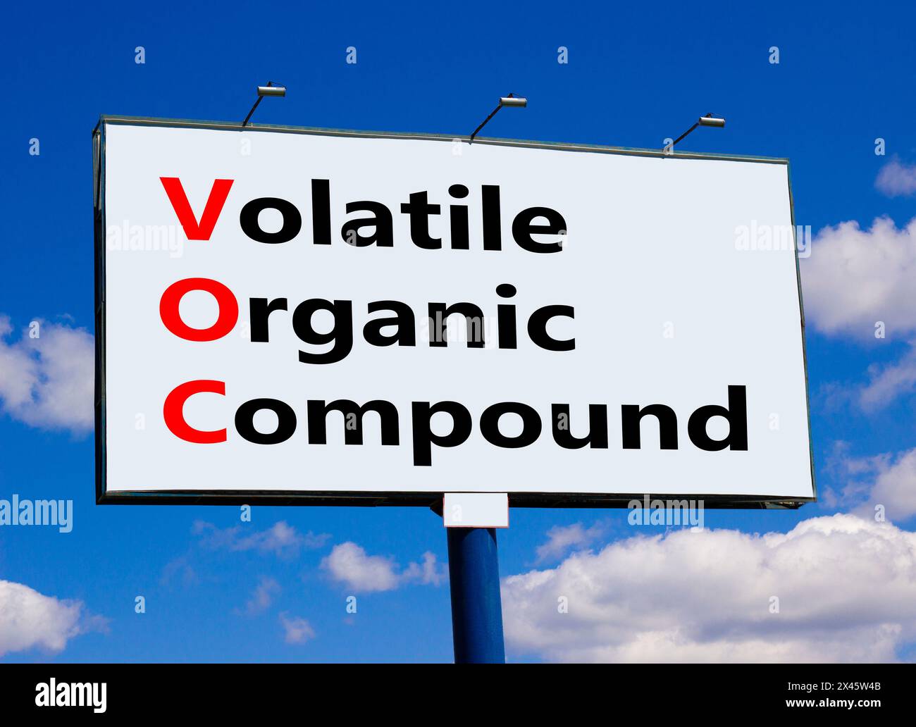 VOC volatile organic compound symbol. Concept words VOC volatile ...