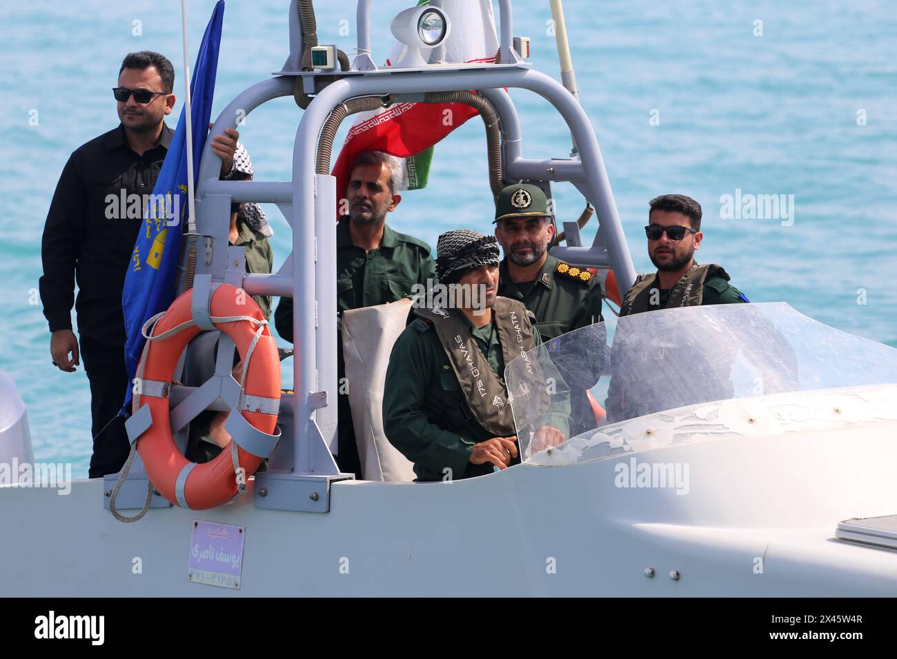 Persian Gulf, Bushehr, Iran. 29th Apr, 2024. Members of the Islamic ...