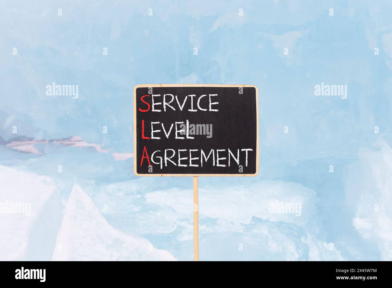 SLA service level agreement symbol. Concept words SLA service level ...