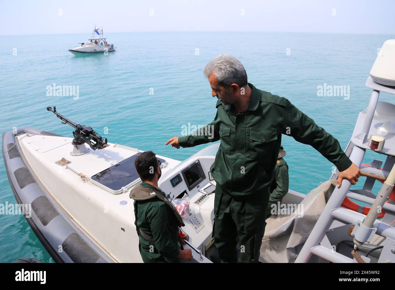 April 29, 2024, Persian Gulf, Bushehr, Iran: Members of the Islamic ...