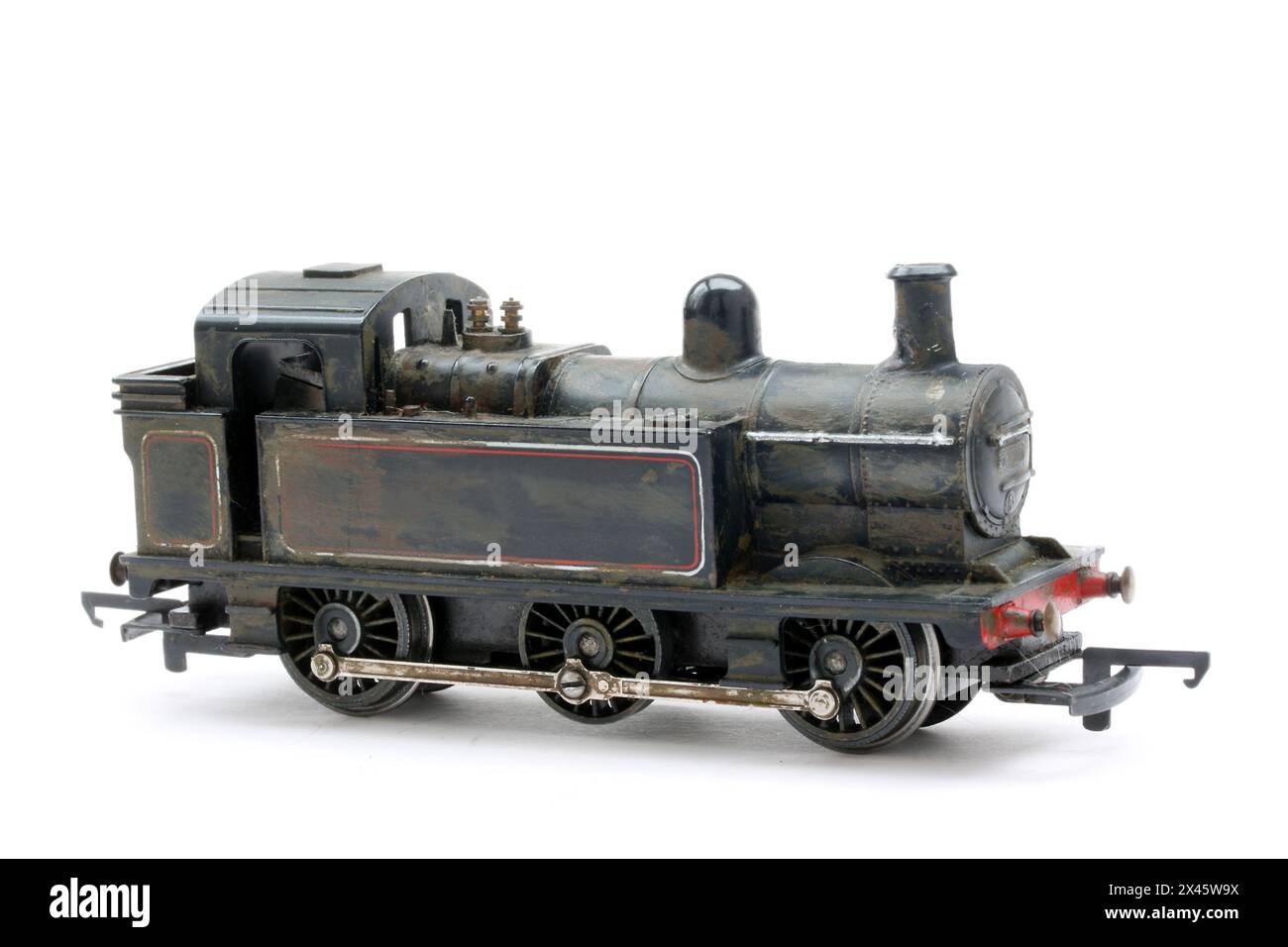 Triang model of typical english steam tanker engine Stock Photo - Alamy