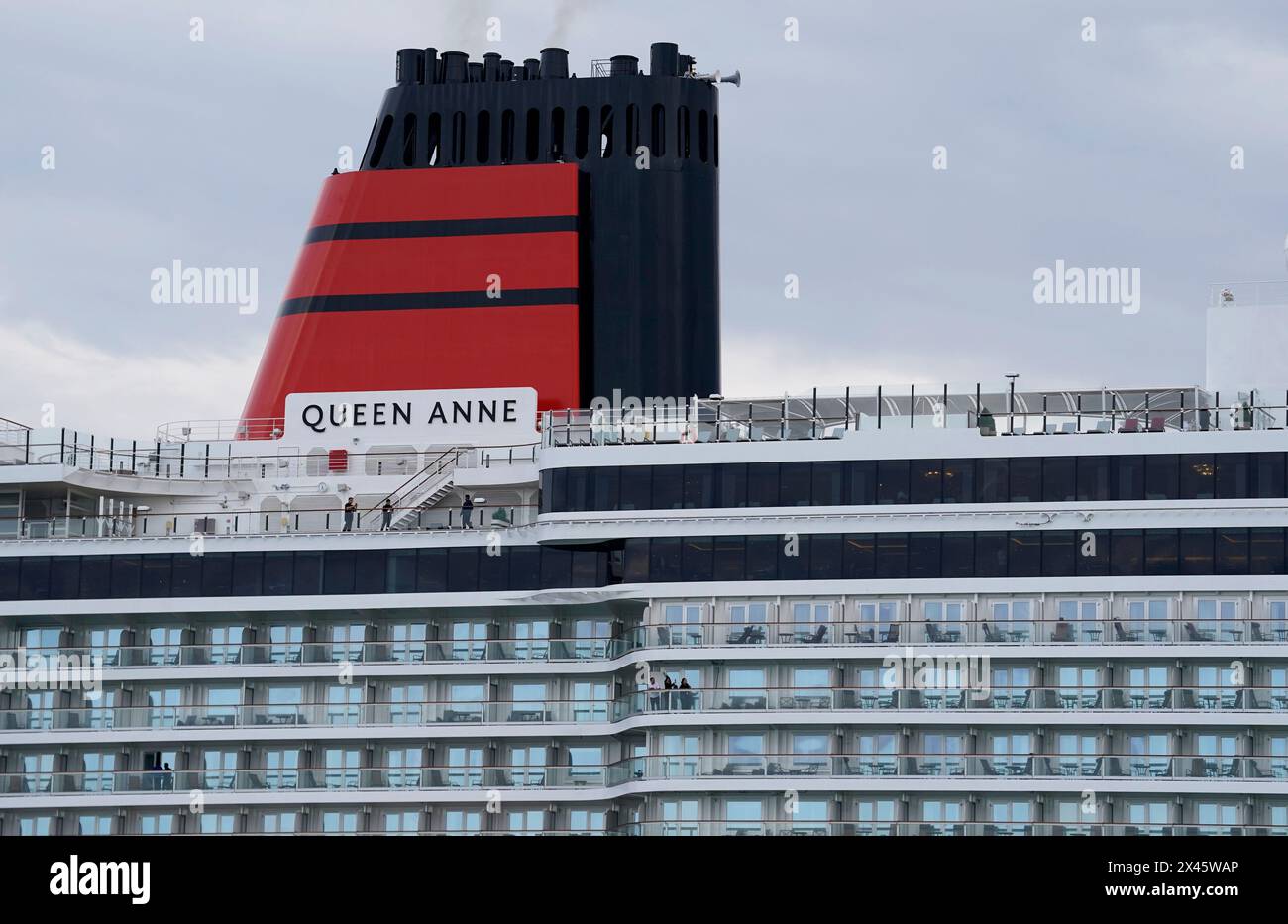Cunard's newest cruise ship Queen Anne arrives at the City Cruise ...