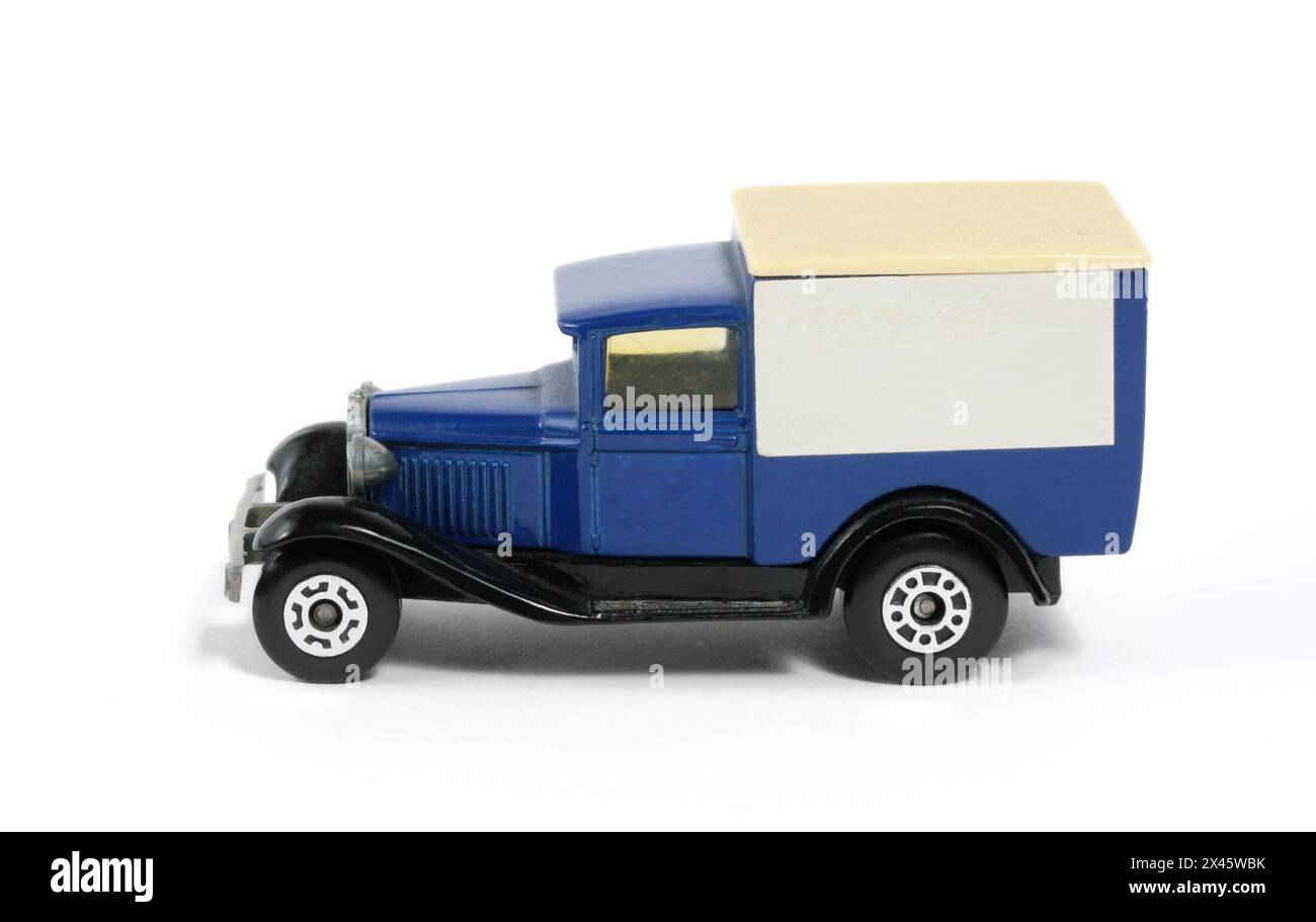 Classic Old Vintage Blue Ford delivery van truck Stock Photo - Alamy