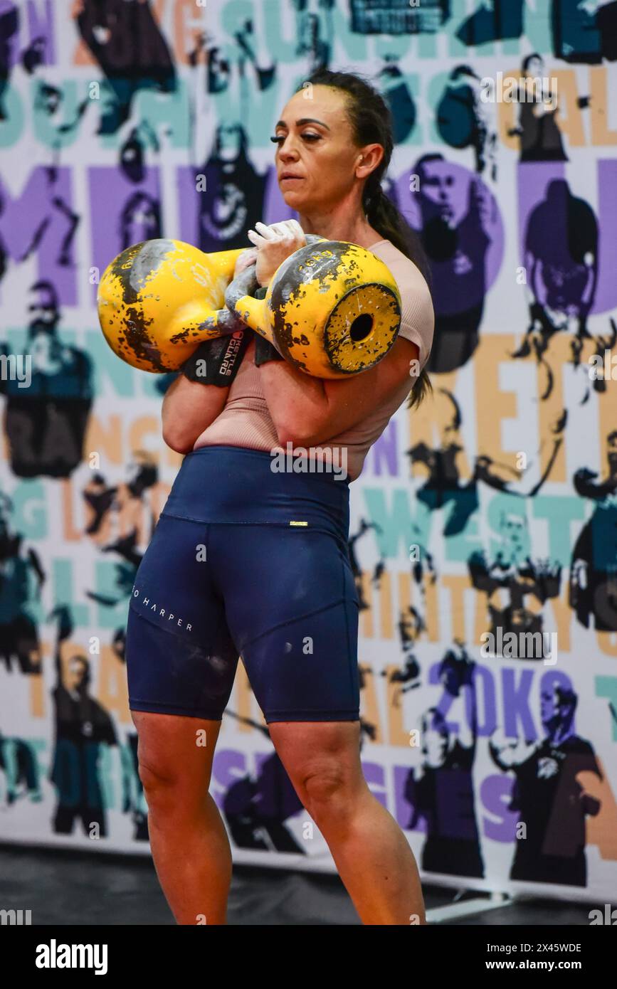 Melbourne, Australia. 13th Apr, 2024. Australian Kettlebell athlete ...